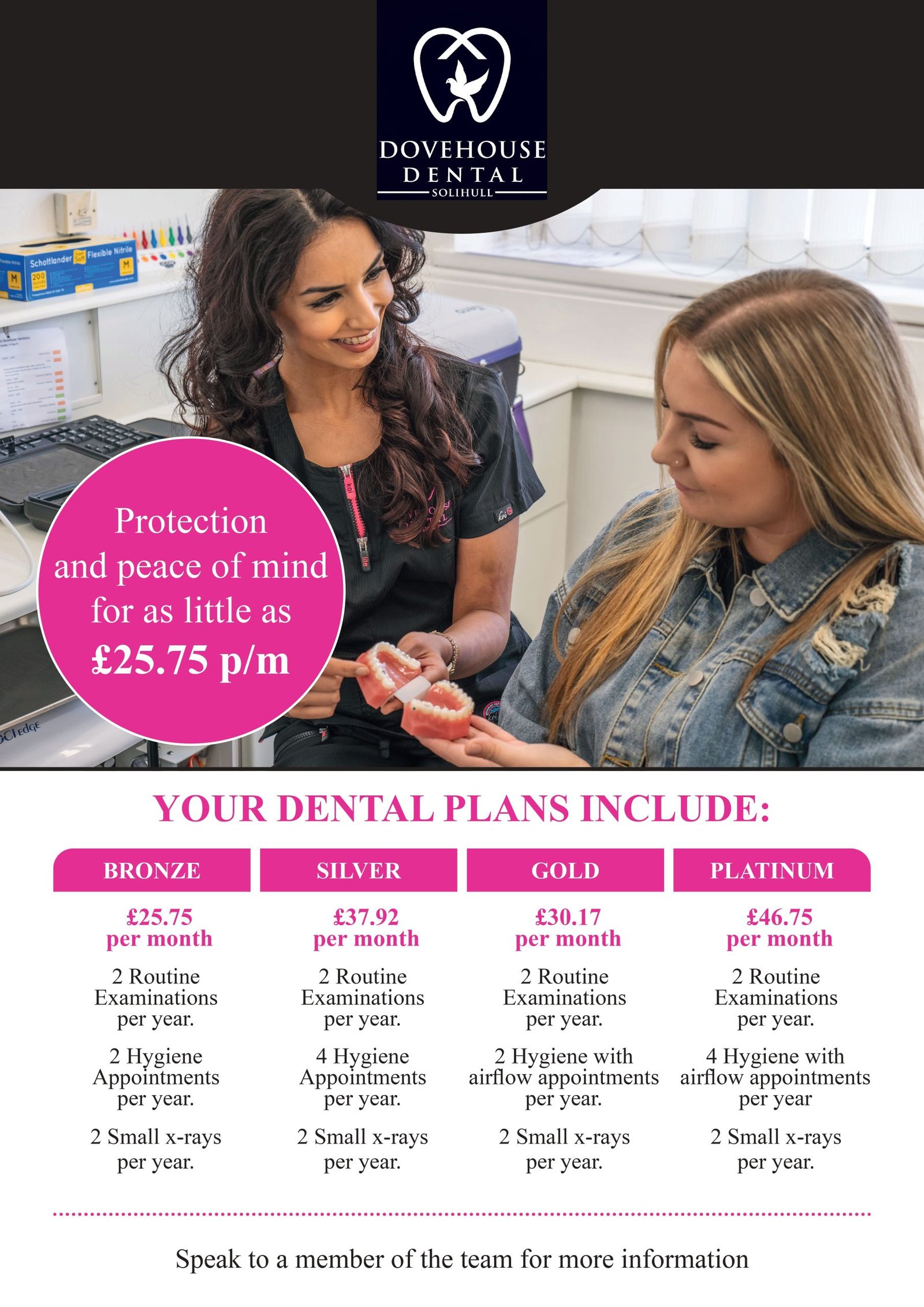 Price List | Dovehouse Dental